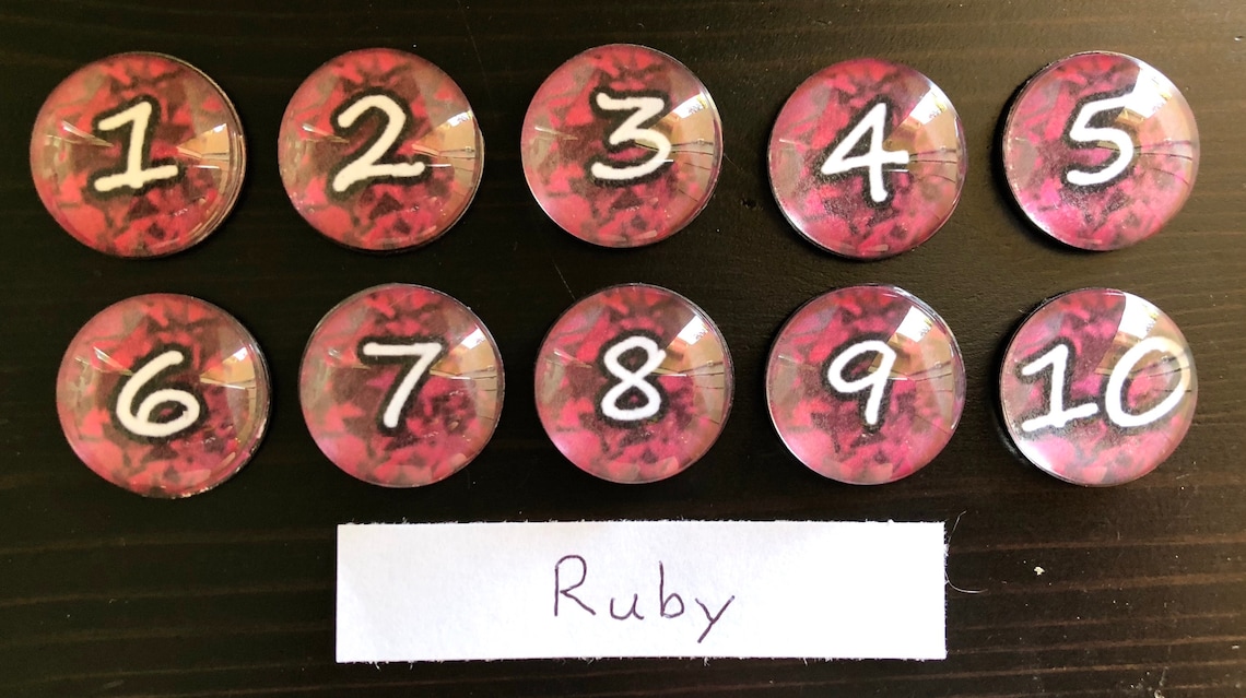 Numbered Tokens Set 1 Diameter Dungeons and Dragons | Etsy