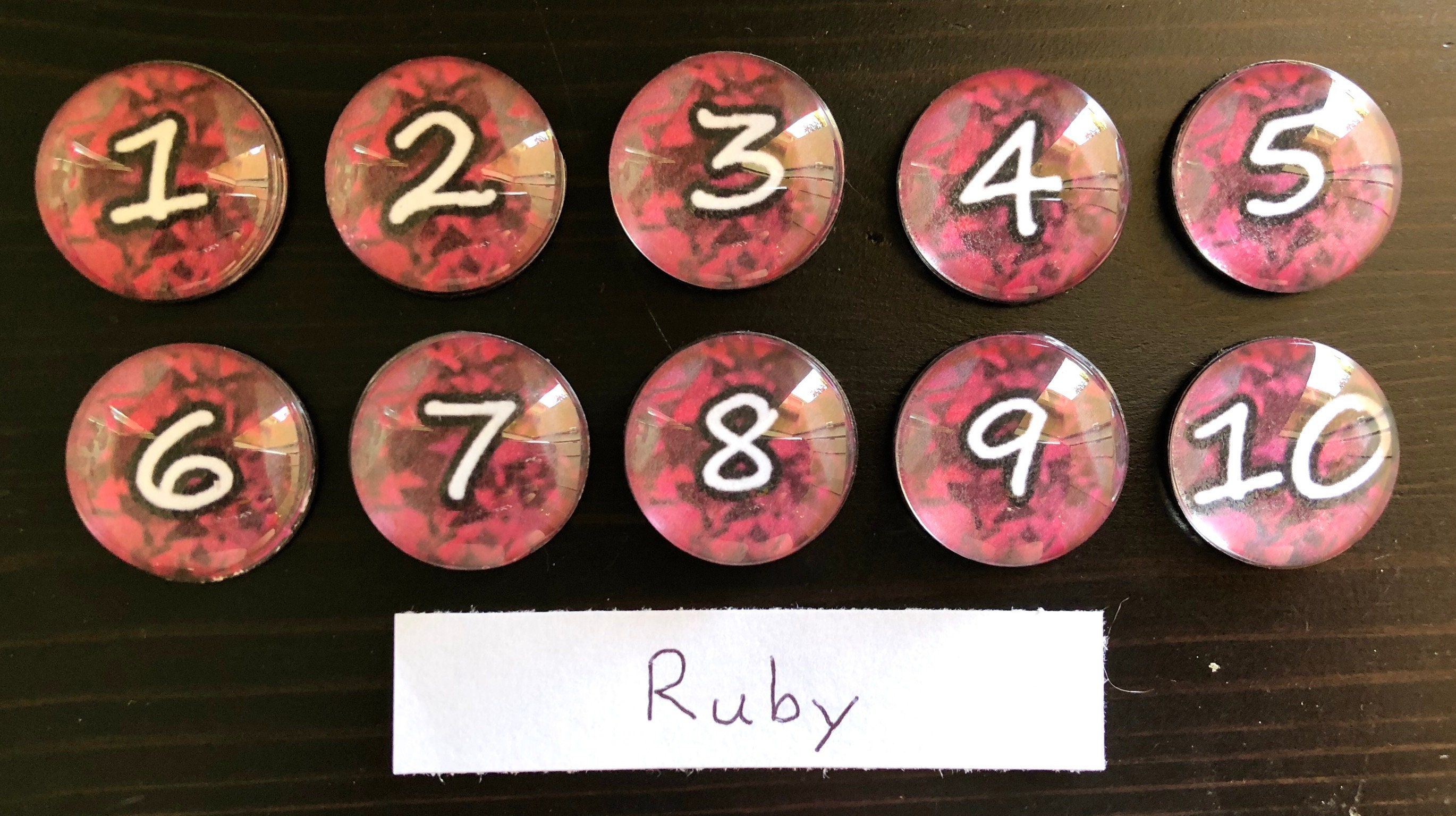 Numbered Tokens Set 1 Diameter Dungeons and Dragons - Etsy UK