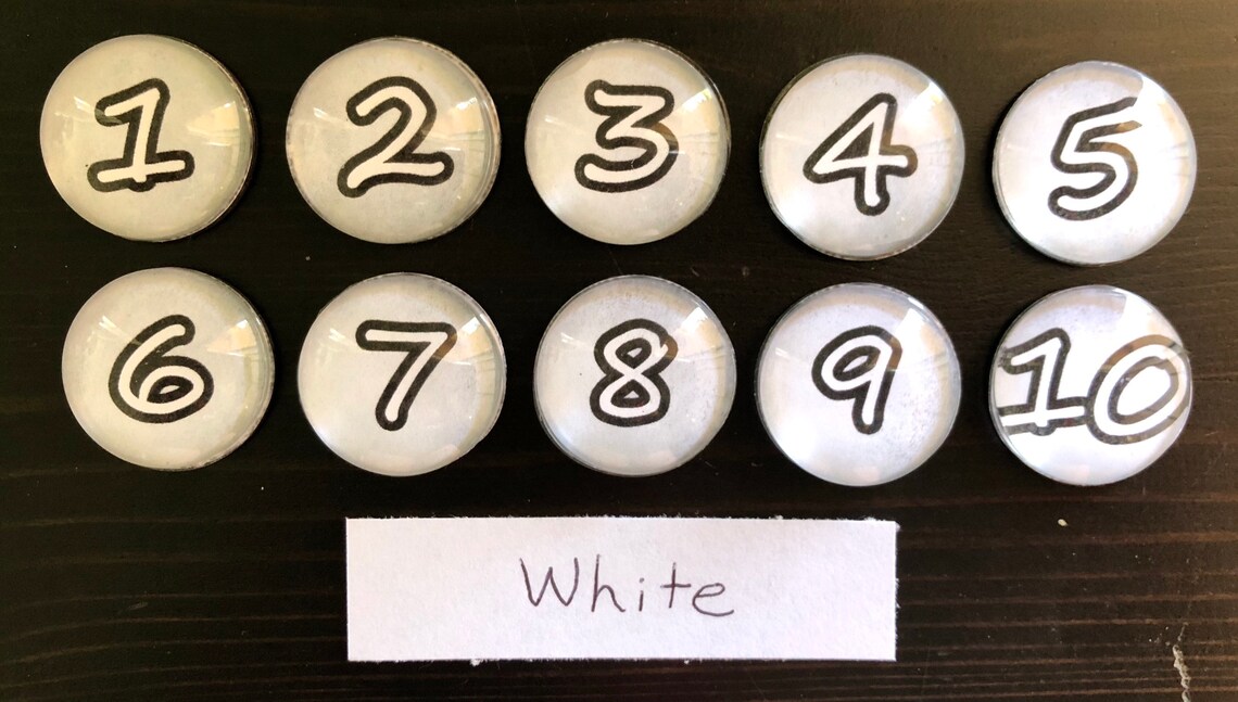 Numbered Tokens Set 1 Diameter Dungeons and Dragons | Etsy