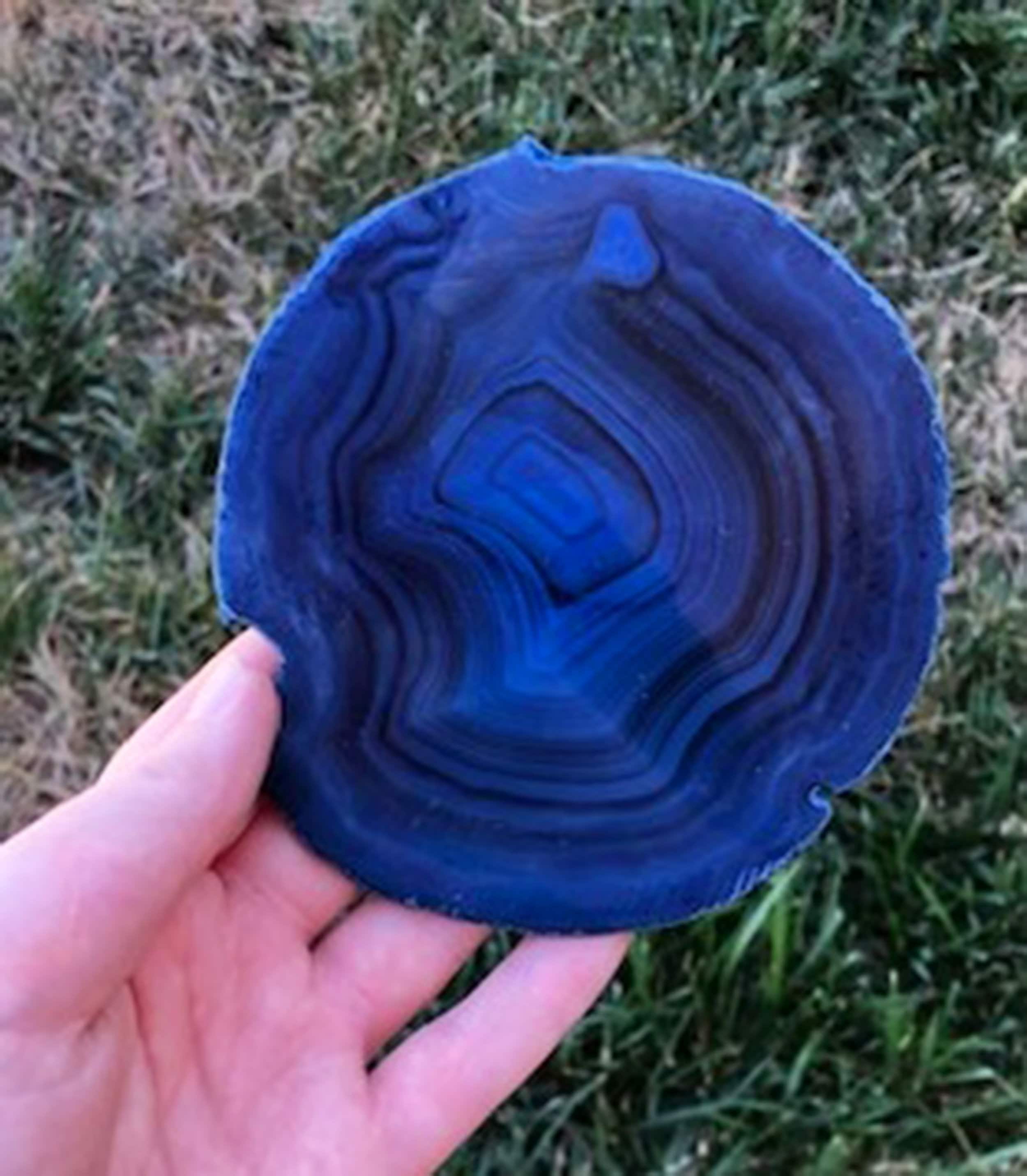 Large Dyed Blue Agate Slice - 1 Piece - Home Decor - Crystal Specimen ...