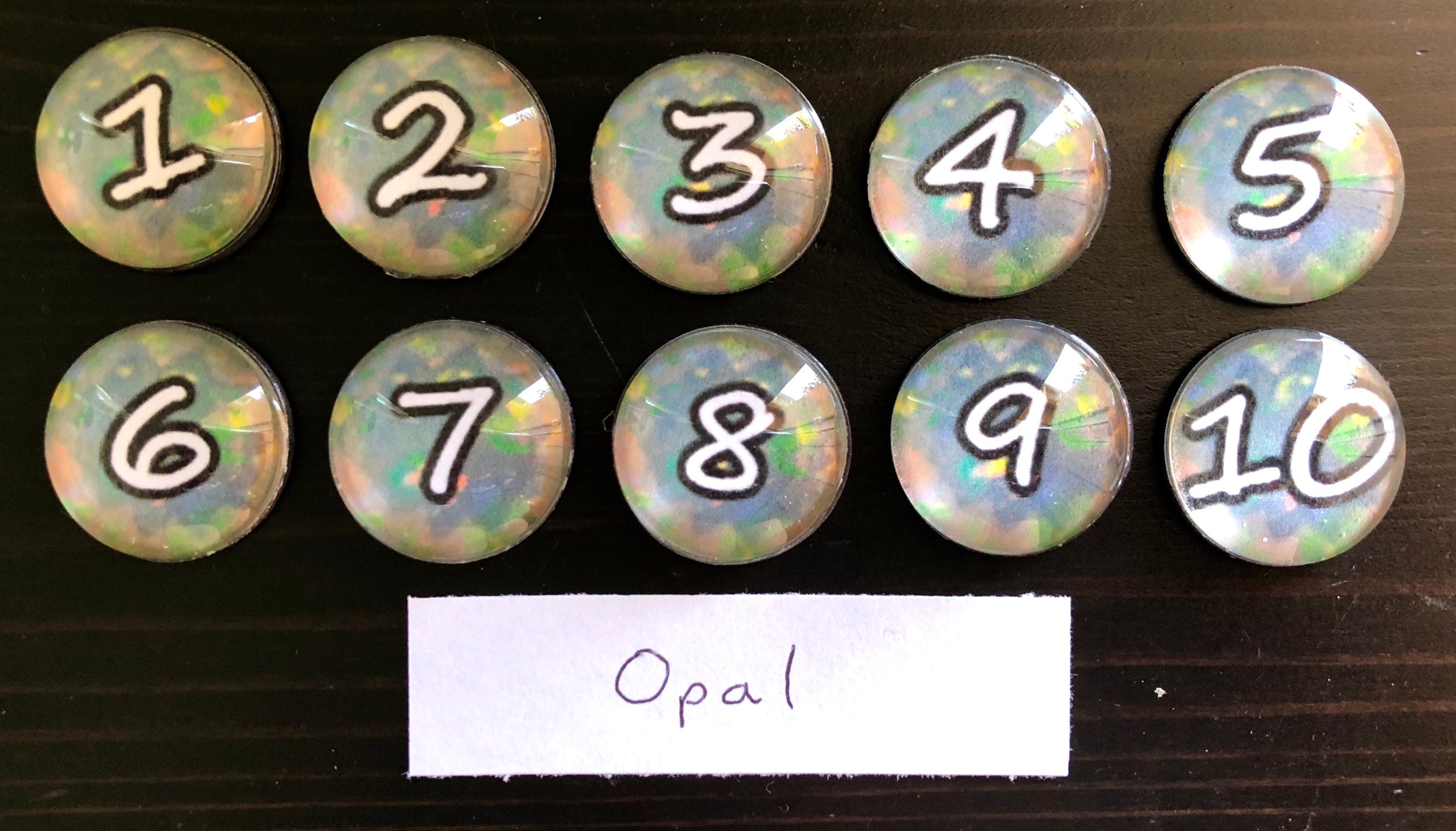 Numbered Tokens Set 1 Diameter Dungeons and Dragons | Etsy