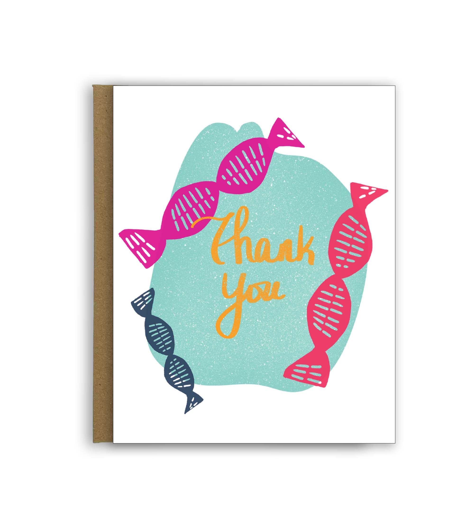Science Thank You Card DNA Thank You Card Thank You for - Etsy
