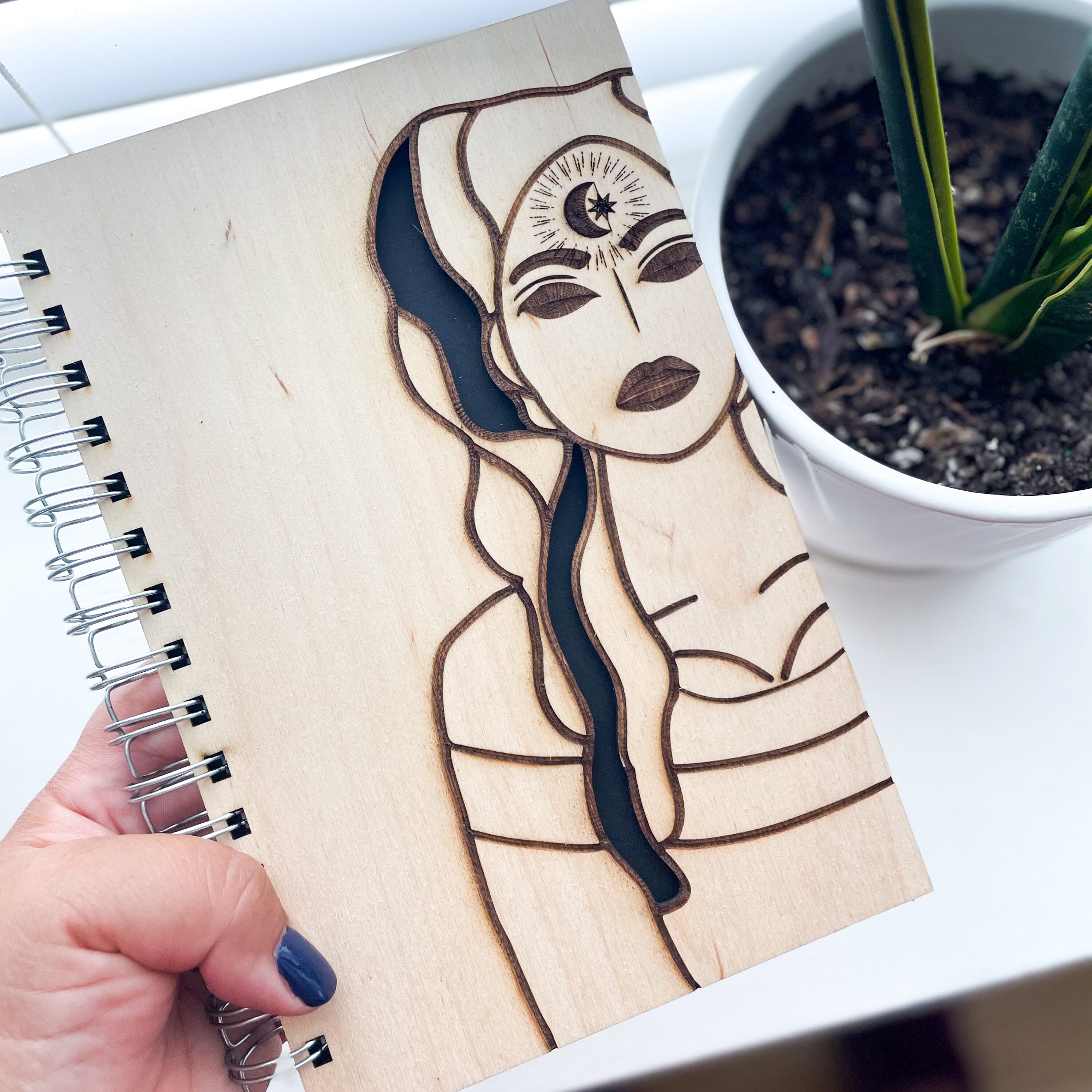 Main Character Vibes/the Goddess Writing Journal/wooden - Etsy