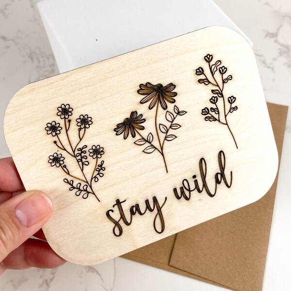 Wooden Greeting Cards - Etsy