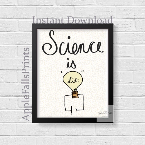 Science Posters set of 8 Printables Physics Puns Science | Etsy UK