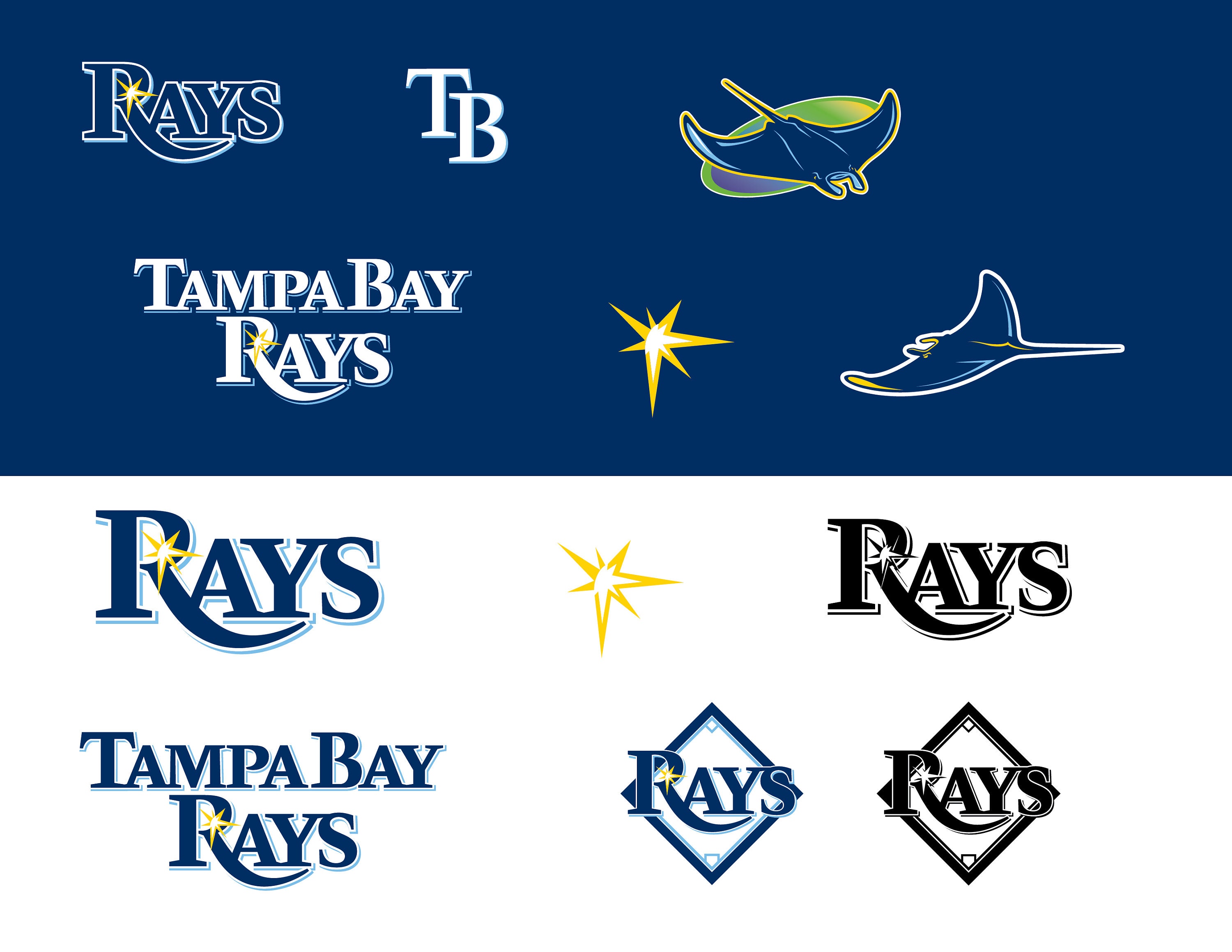 Tampa Bay Rays Vector Logos | Etsy
