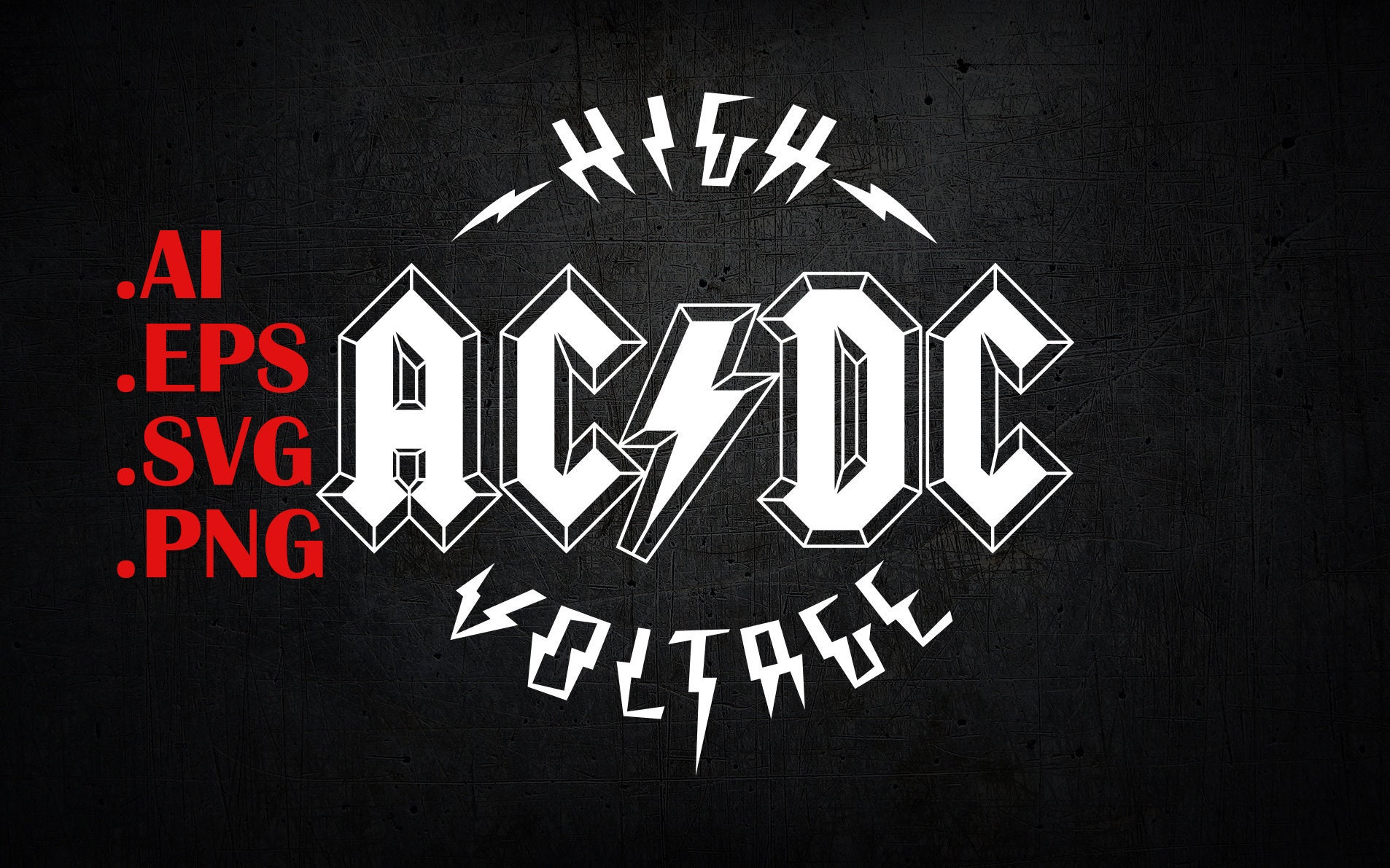 ACDC High Voltage Logo SVG Vectorency, 60% OFF