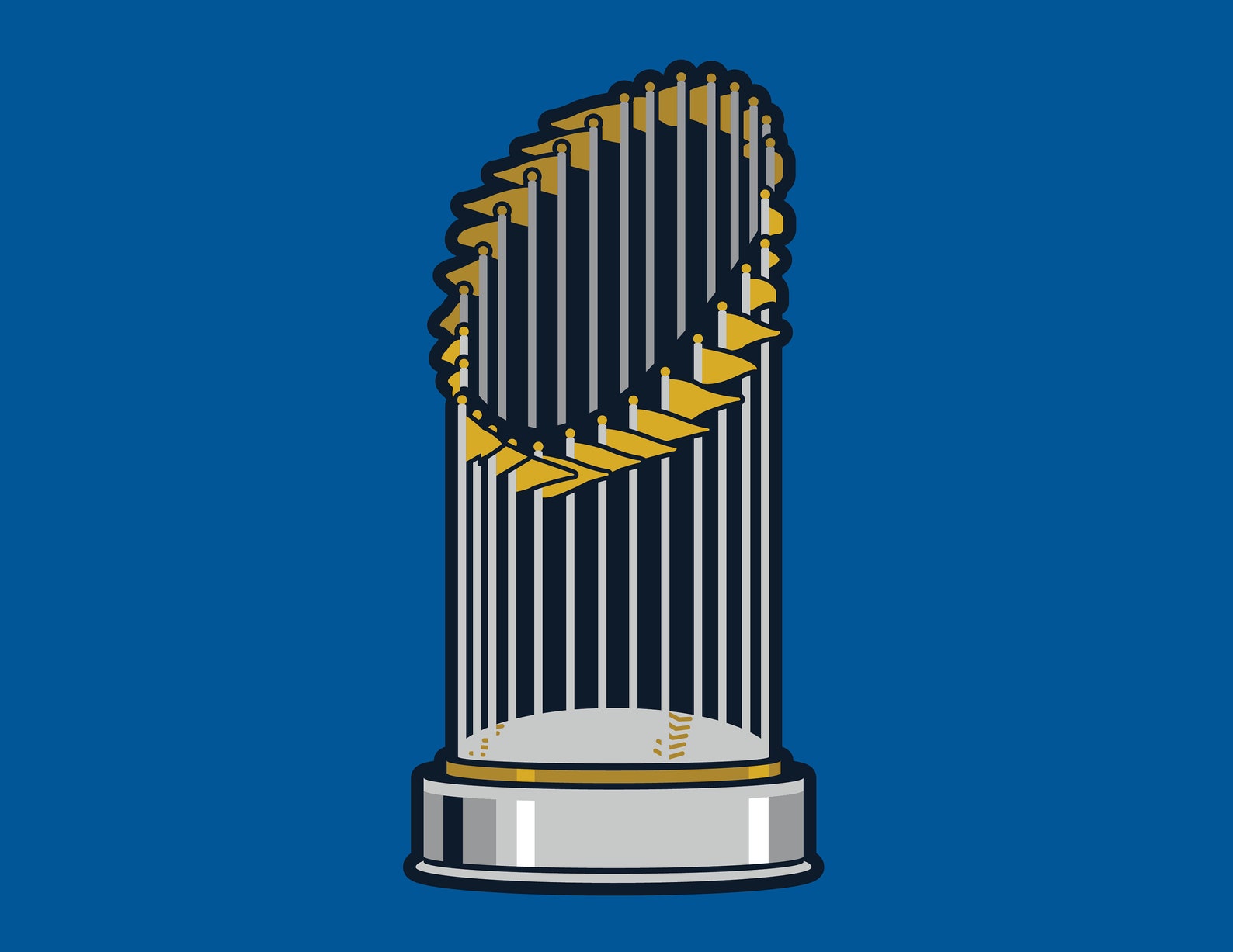 MLB World Series Trophy Multicolor Vector SVG | Etsy