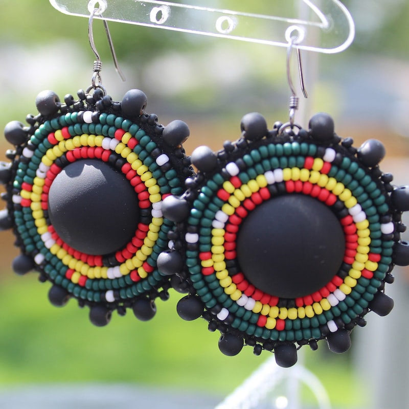 Beaded Earrings - Etsy