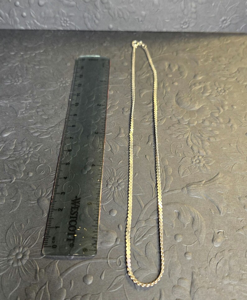 Simple Small Sterling Silver Chain Necklace Italy 935 - Etsy