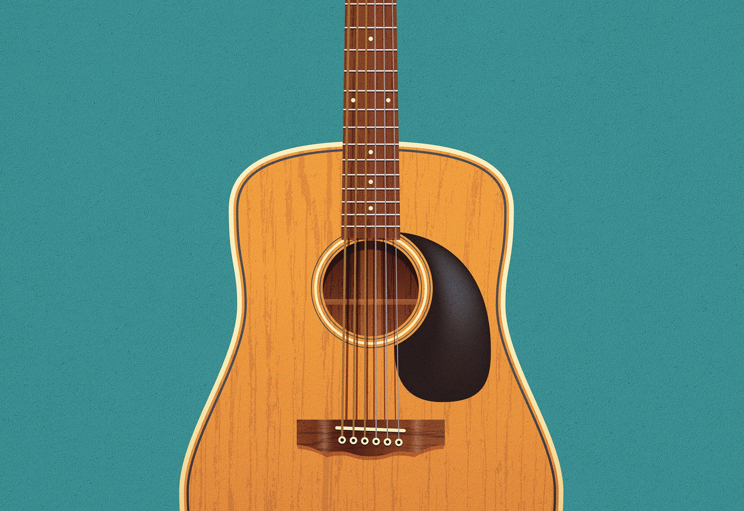Acoustic Guitar Poster - Downloadable Print - Etsy