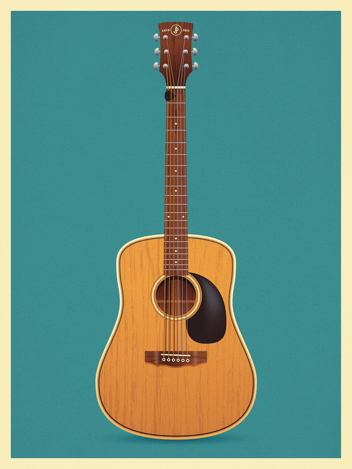 Acoustic Guitar Poster - Downloadable Print - Etsy