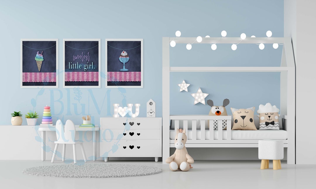 Set of 3 Girl Bedroom Prints Printable Girls Wall Art Quotes Girly ...