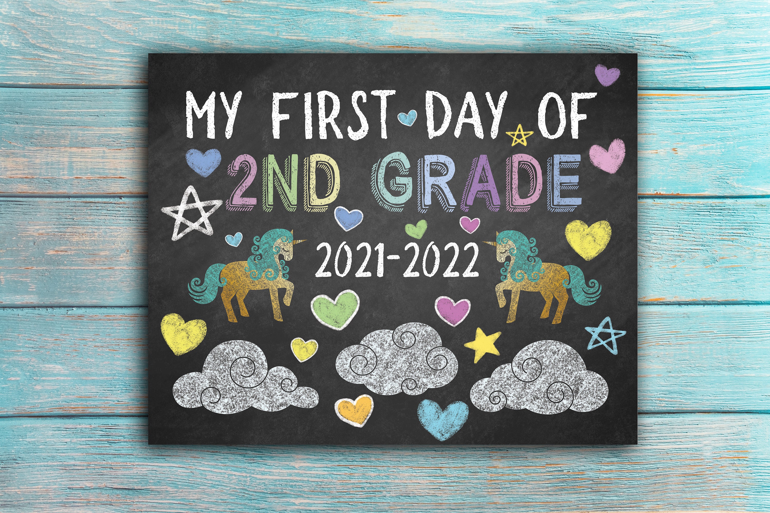 SECOND GRADE First Day of School Sign, Girl First Day of School ...
