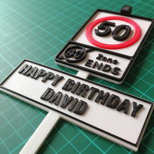 Personalised Birthday Cake Stake Candle Holder Topper 3D Print | Etsy