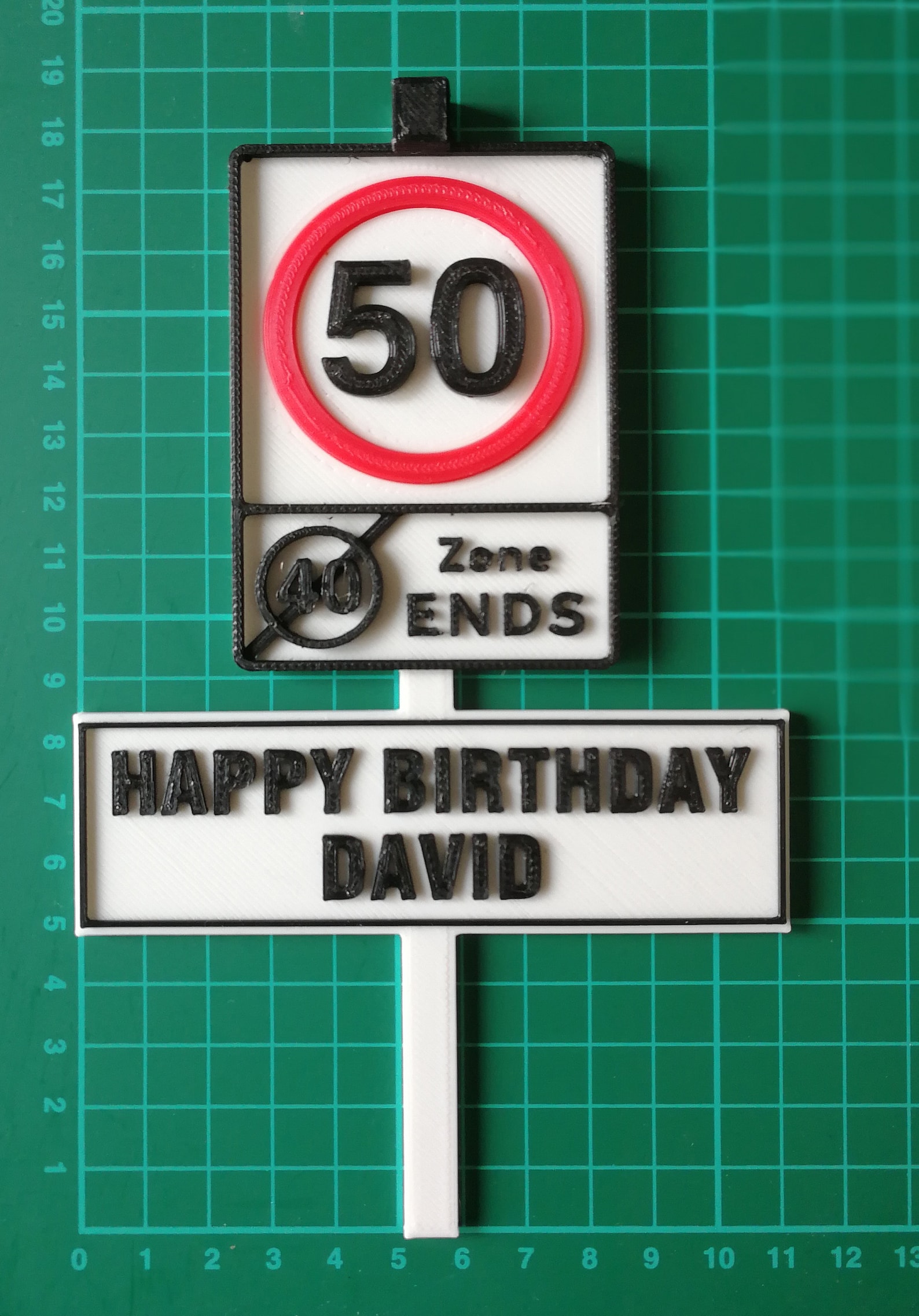 Personalised Birthday Cake Stake Candle Holder Topper 3D Print - Etsy