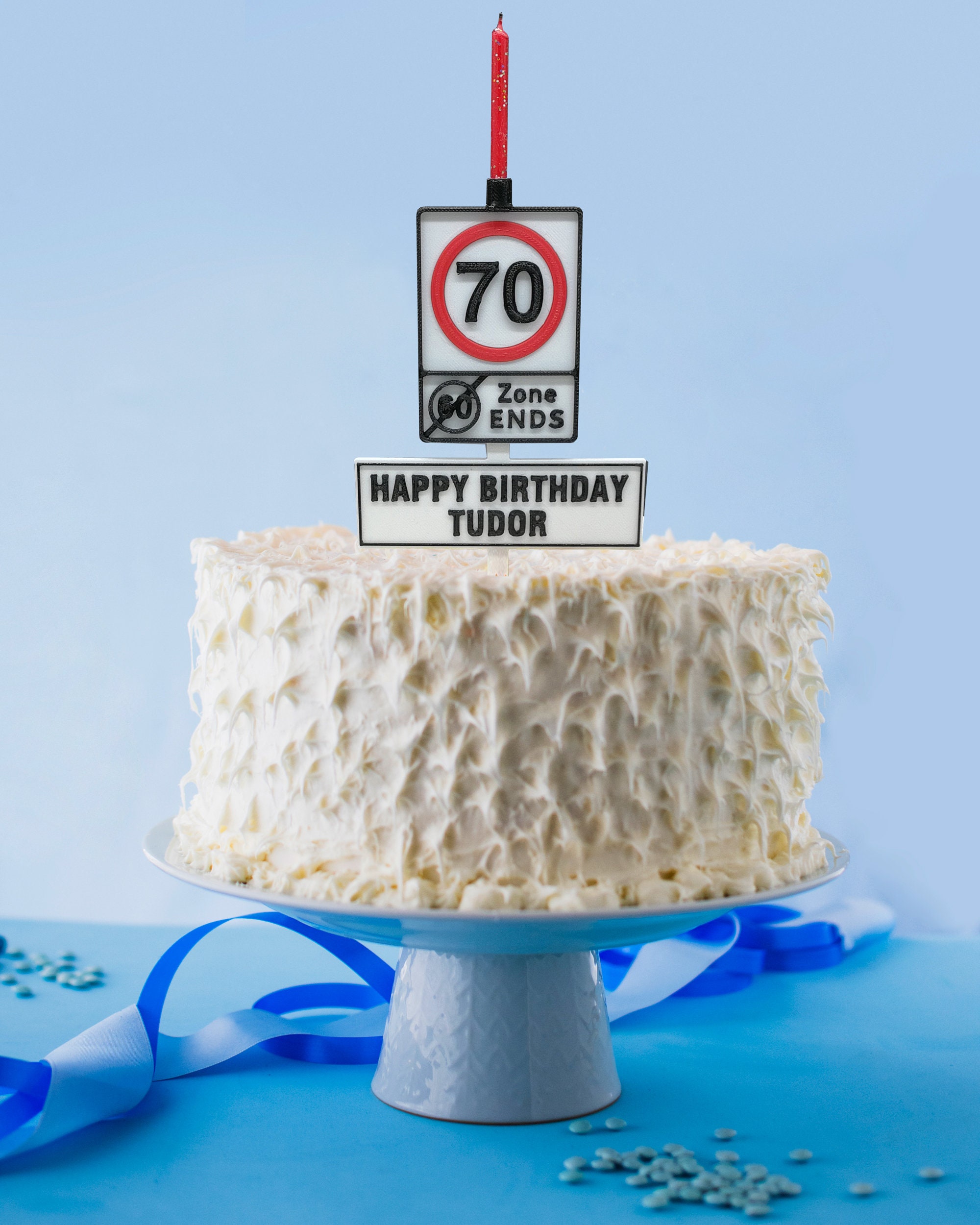 Personalised Birthday Cake Stake Candle Holder Topper 3D Print - Etsy