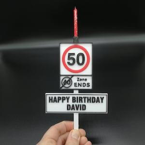 Personalised Birthday Cake Stake Candle Holder Topper 3D Print UK Speed ...