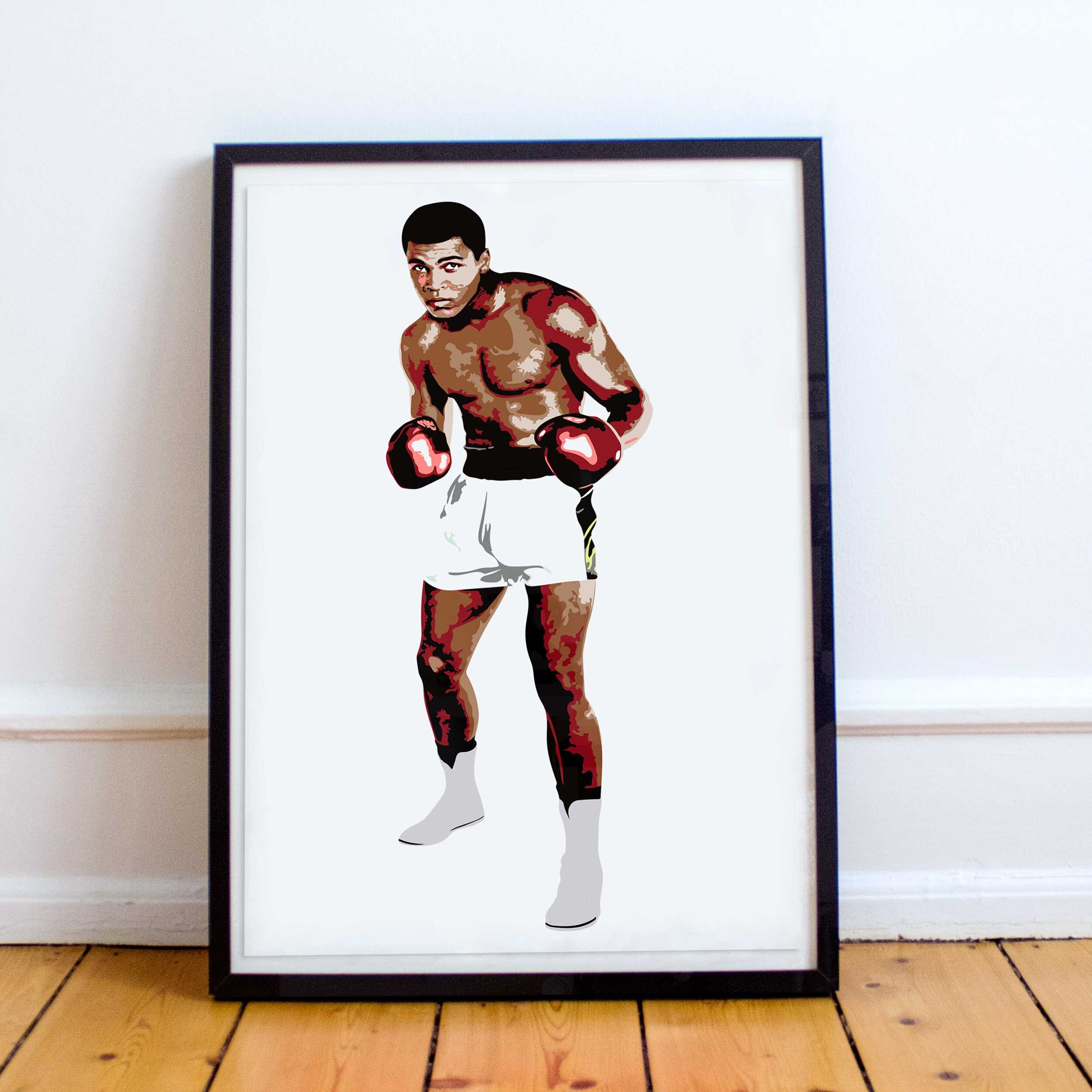 Muhammad Ali Illustration art poster print | Etsy