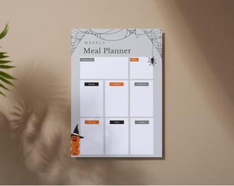 Gothic Witch Weekly Menu Planner, Digital Planner - Etsy