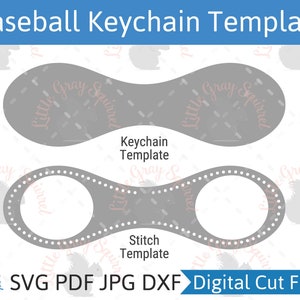 Baseball Keychain SVG, PNG, PDF Template Cut File Make Your Own Custom ...