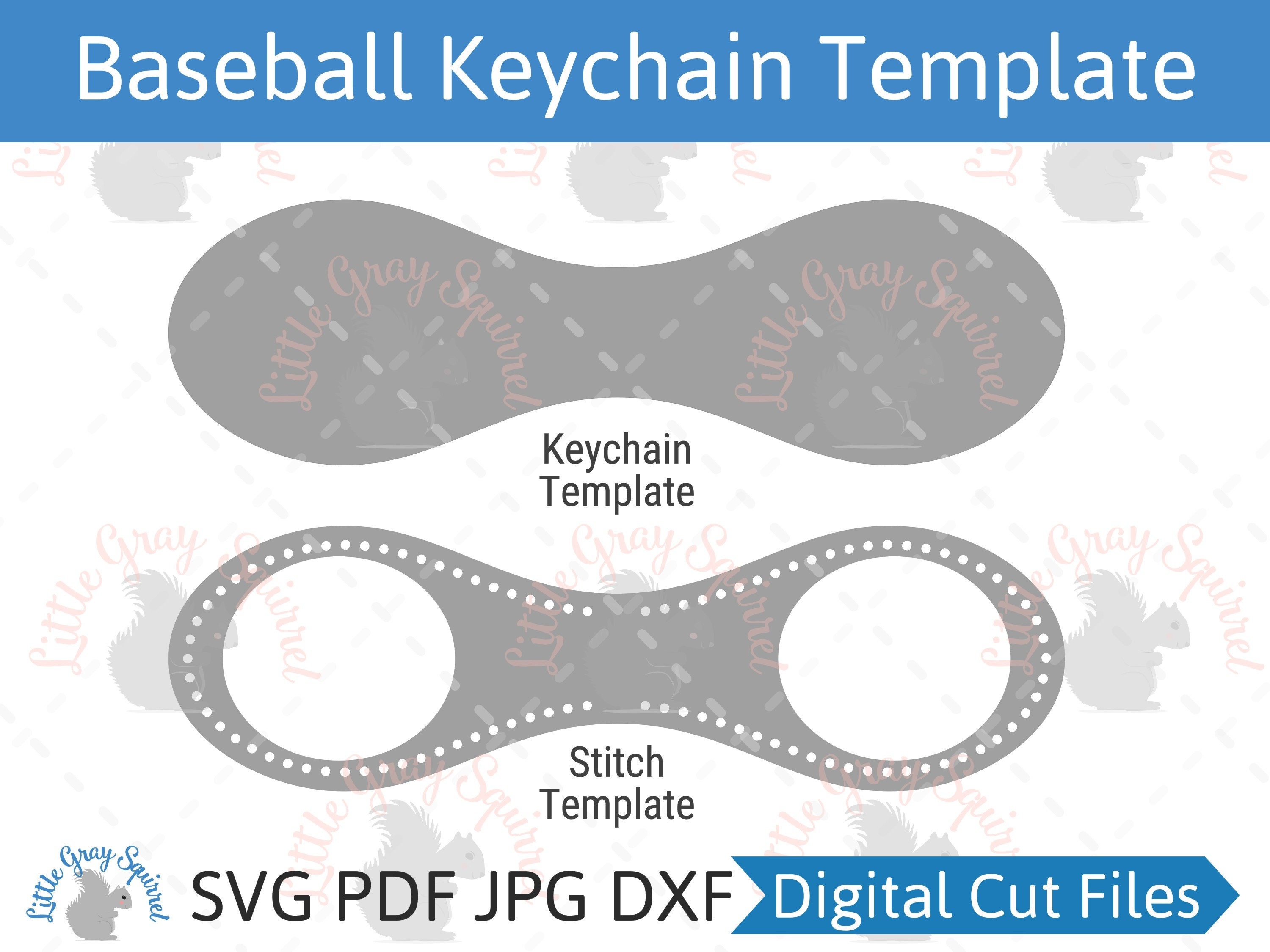 Baseball Keychain SVG, PNG, PDF Template Cut File Make Your Own Custom ...