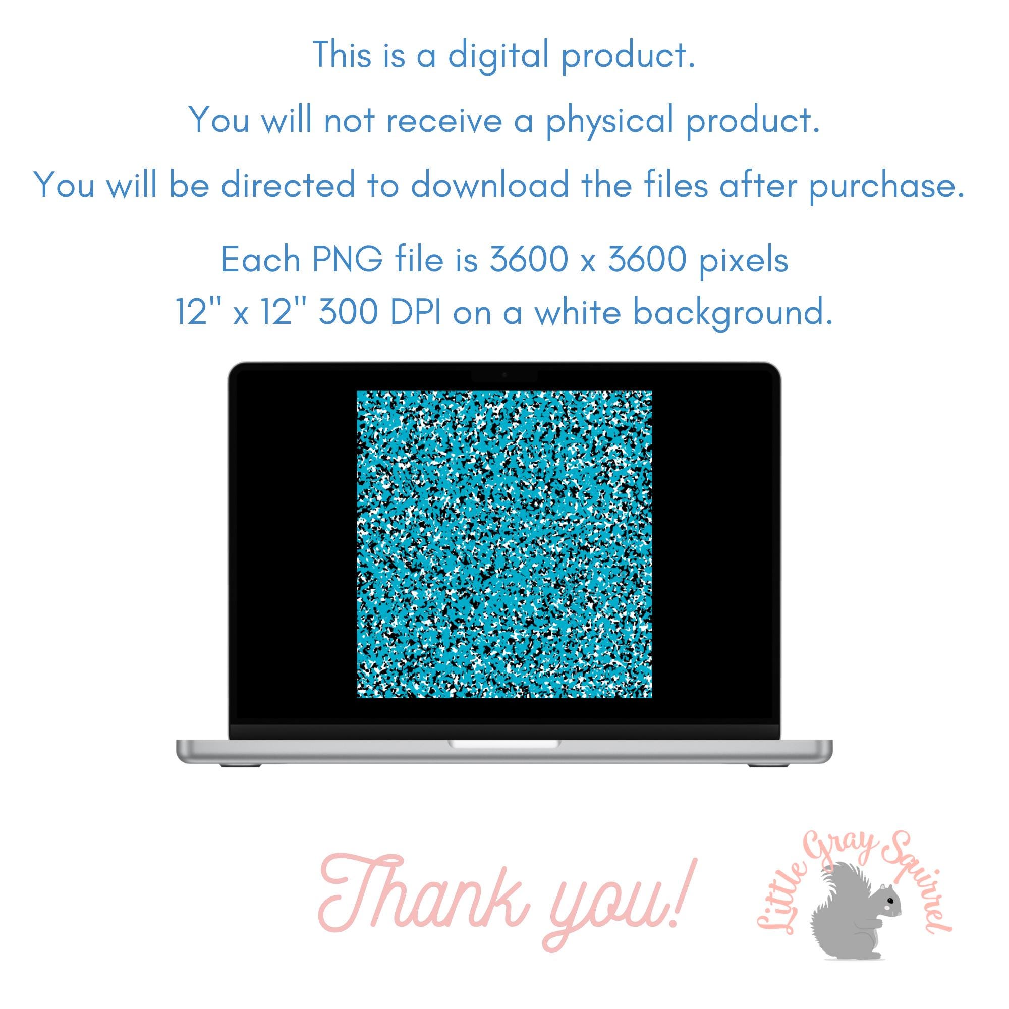 Composition Notebook PNG Clipart Digital Paper 90s Colors, Journal ...