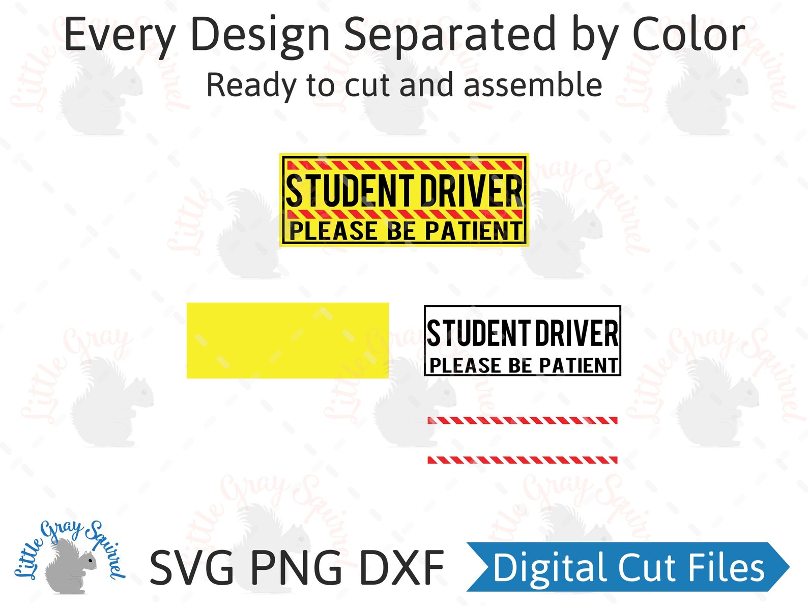 Student Driver Cut File Bundle SVG DXF PNG Cut Files + Printable ...