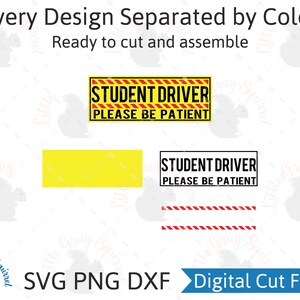 Student Driver Cut File Bundle SVG DXF PNG Cut Files + Printable ...
