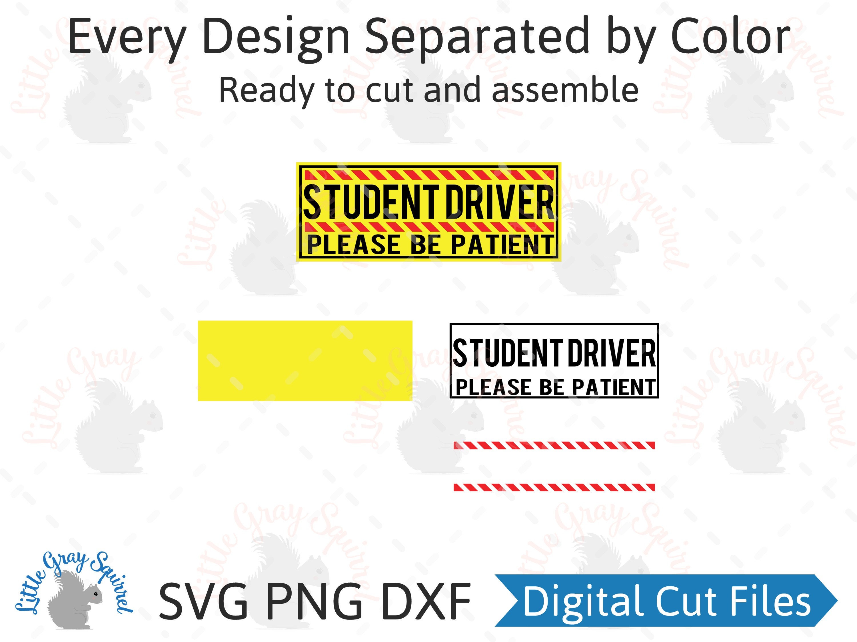 Student Driver Cut File Bundle SVG DXF PNG Cut Files + Printable ...