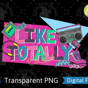 Like Totally 80s PNG Roller Skates, Cassette Tape, 80s Party, Scrunchie ...