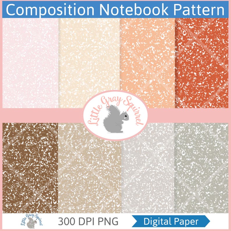 Composition Notebook PNG Clipart Digital Paper Neutral Colors, Journal ...