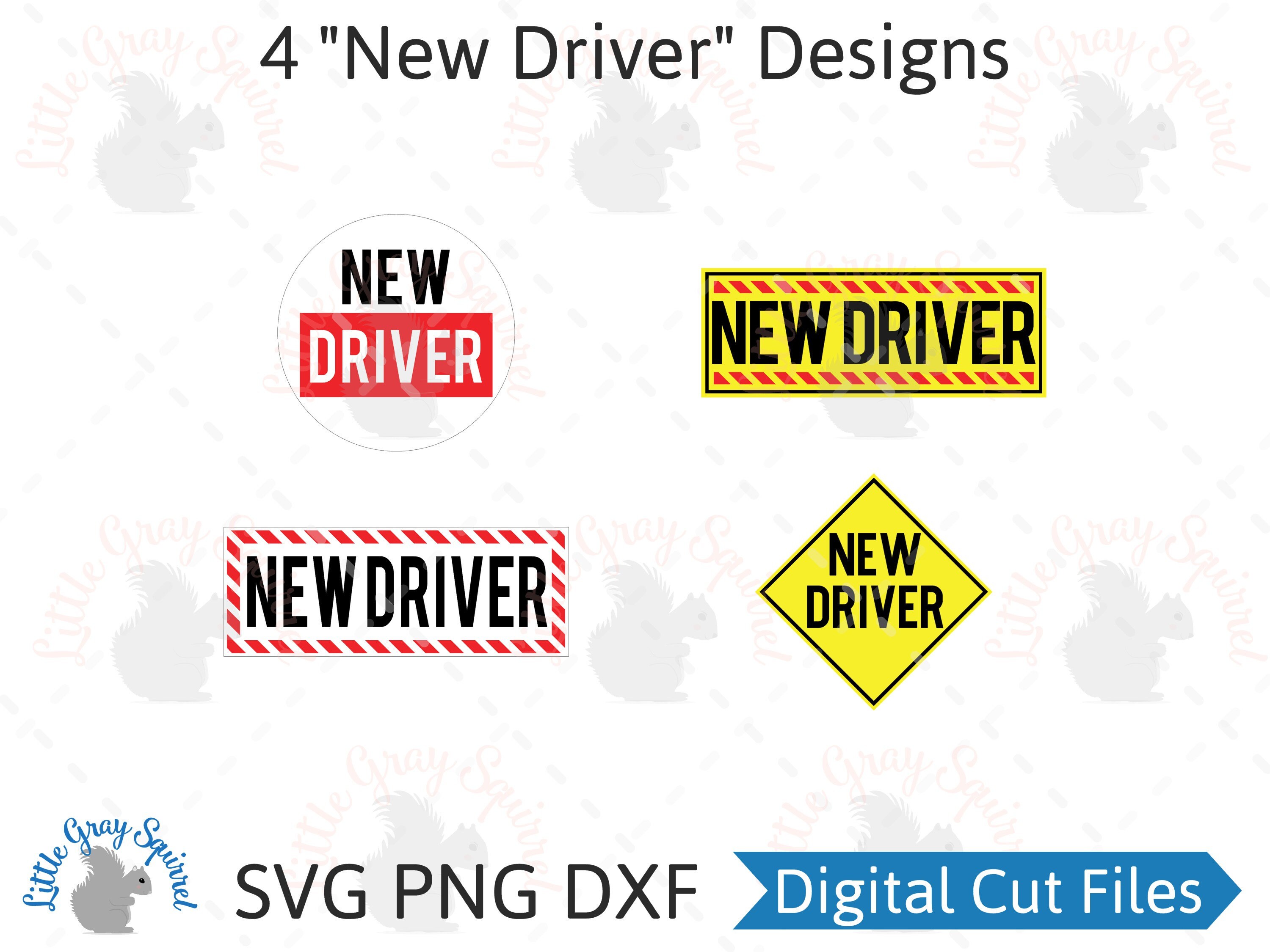 Student Driver Cut File Bundle SVG DXF PNG Cut Files + Printable ...