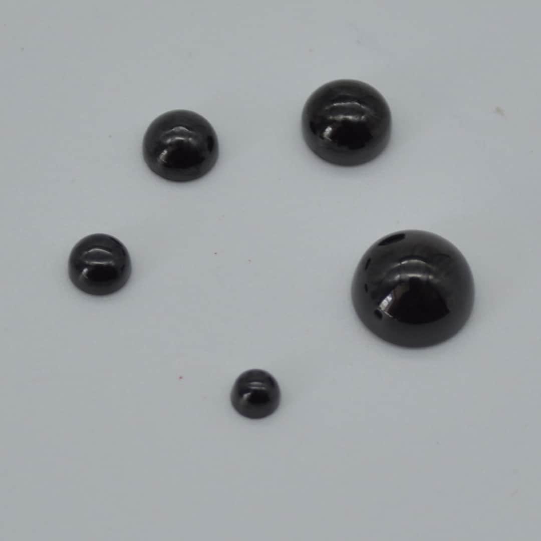 Black Spinel Round Cabochon - 3mm, 4mm, 5mm, 6mm, 8mm Sizes - Grade AA ...
