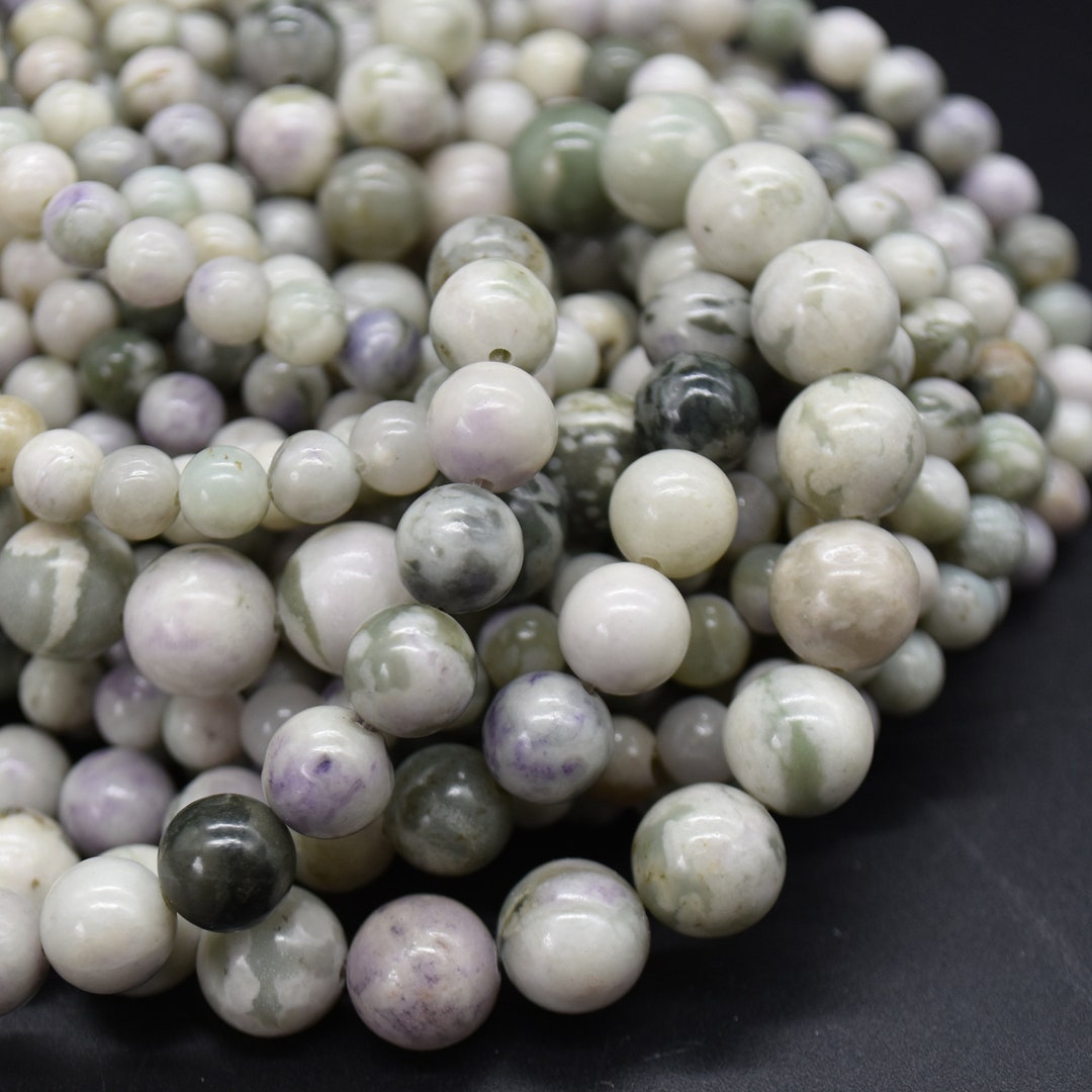 Peace Jade Round Beads - 4mm, 6mm, 8mm, 10mm Sizes - 14" Strand ...