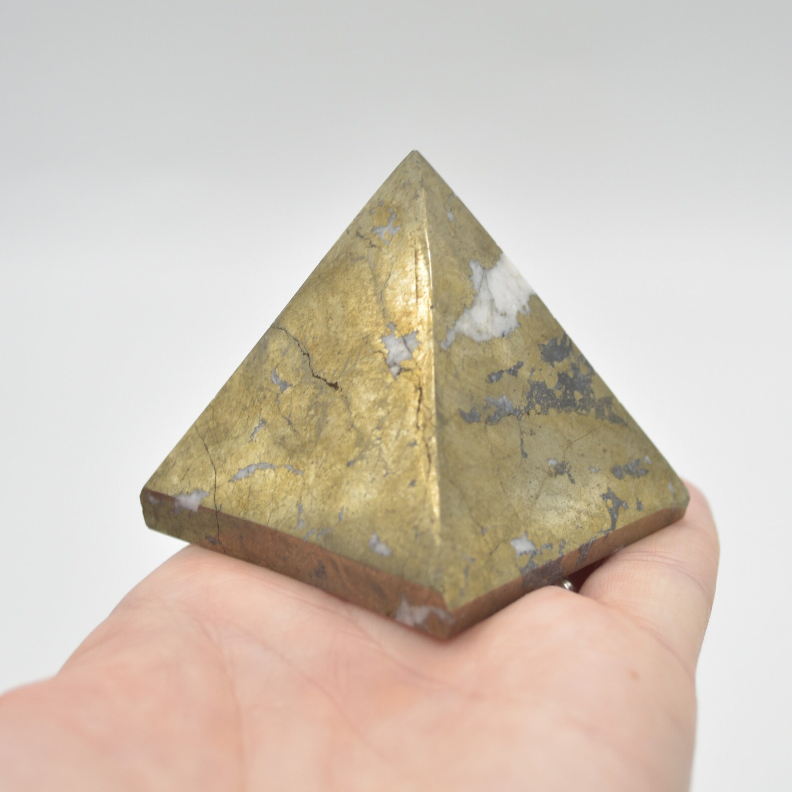 Pyrite Gemstone Pyramid 242 grams 5cm x 5cm x 5cm 1 | Etsy