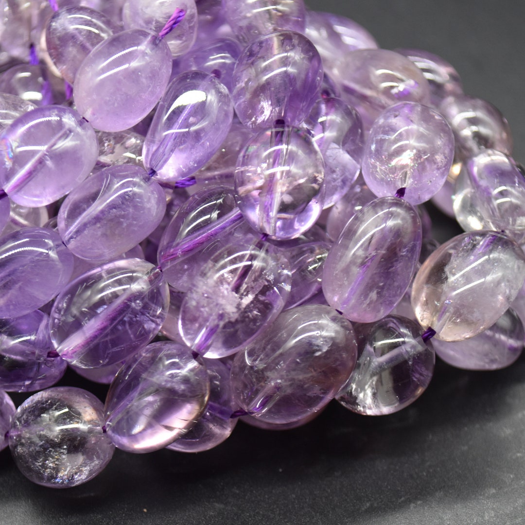 Lavender Amethyst Gemstone Large Nugget Beads 12mm 16mm X 10mm 12mm 15 ...