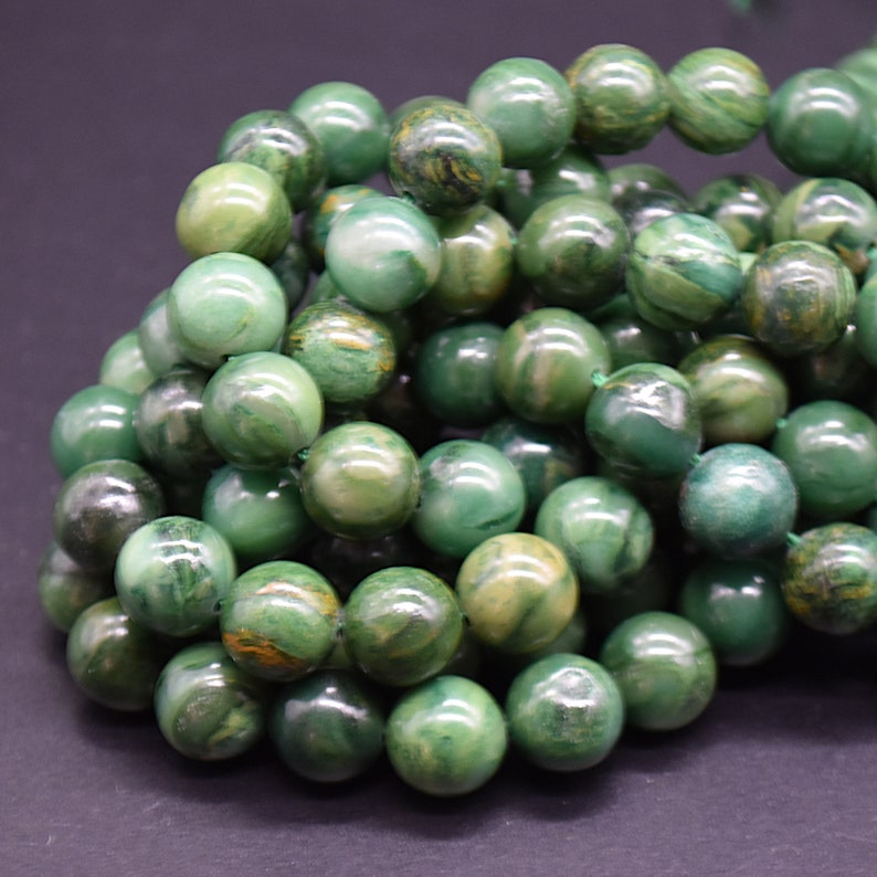 Verdite African Jade Round Beads - 4mm, 6mm, 8mm, 10mm Sizes - 14 ...