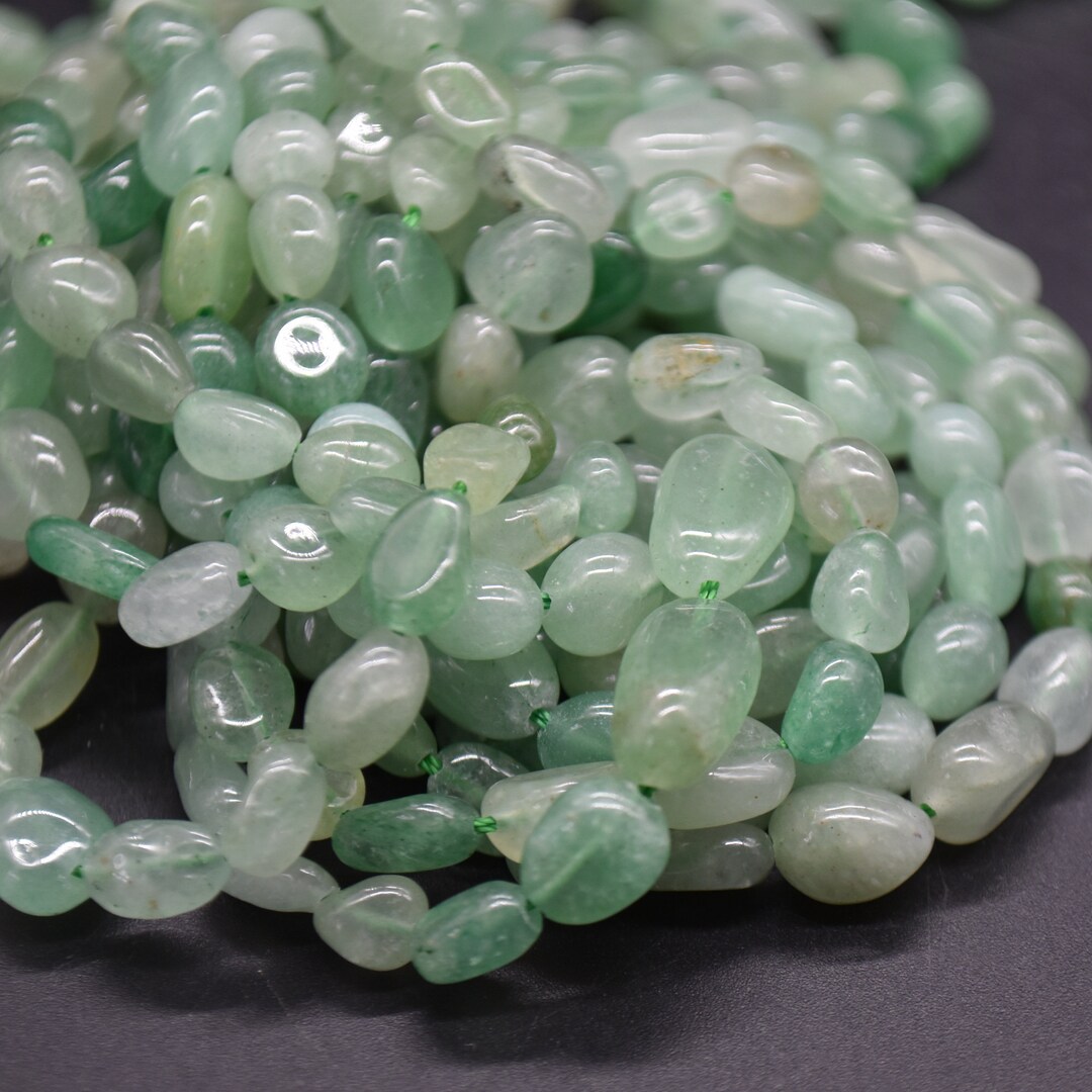 Green Aventurine Gemstone Tumblestone Nugget Pebble Beads - 5mm - 8mm ...