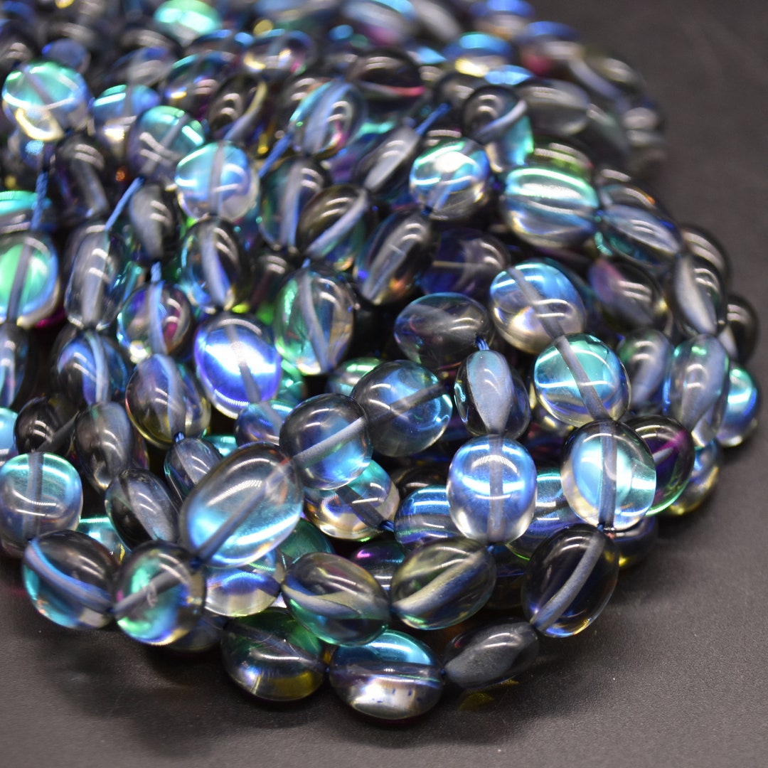 Mystic Grey Quartz Pebble Tumblestone Nugget Beads - 7mm - 10mm - 15 ...