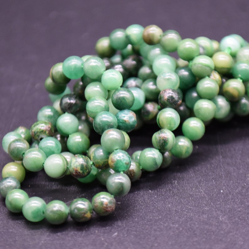 Verdite African Jade Round Beads - 4mm, 6mm, 8mm, 10mm Sizes - 14 ...