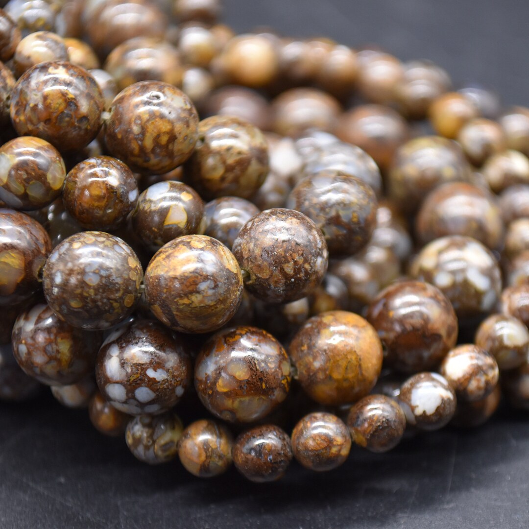 Natural Fire Lace Opal Semi-precious Gemstone Round Beads 4mm, 6mm, 8mm ...