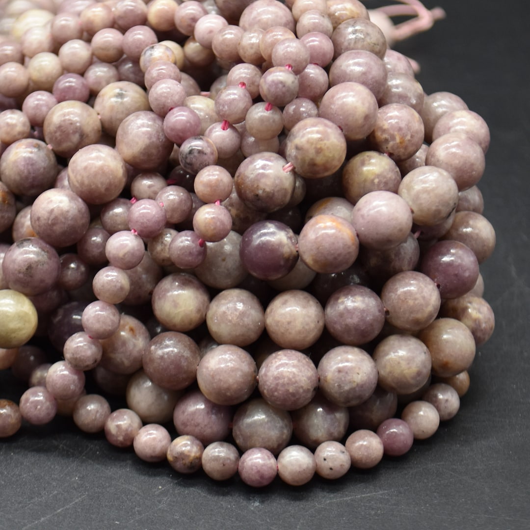 Pale Purple Quartzite Round Beads - 6mm, 8mm, 10mm Sizes - 14" Strand ...