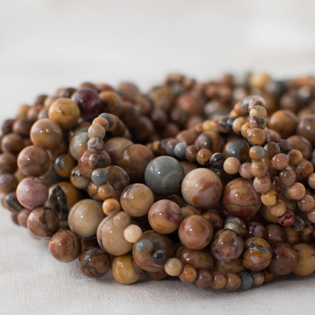 High Quality Grade A Natural Venus Jasper Semi-precious Gemstone Round ...