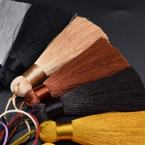 Rayon Silk Thread Mala Jewellery Thick Tassels - 8cm - Various Colours ...
