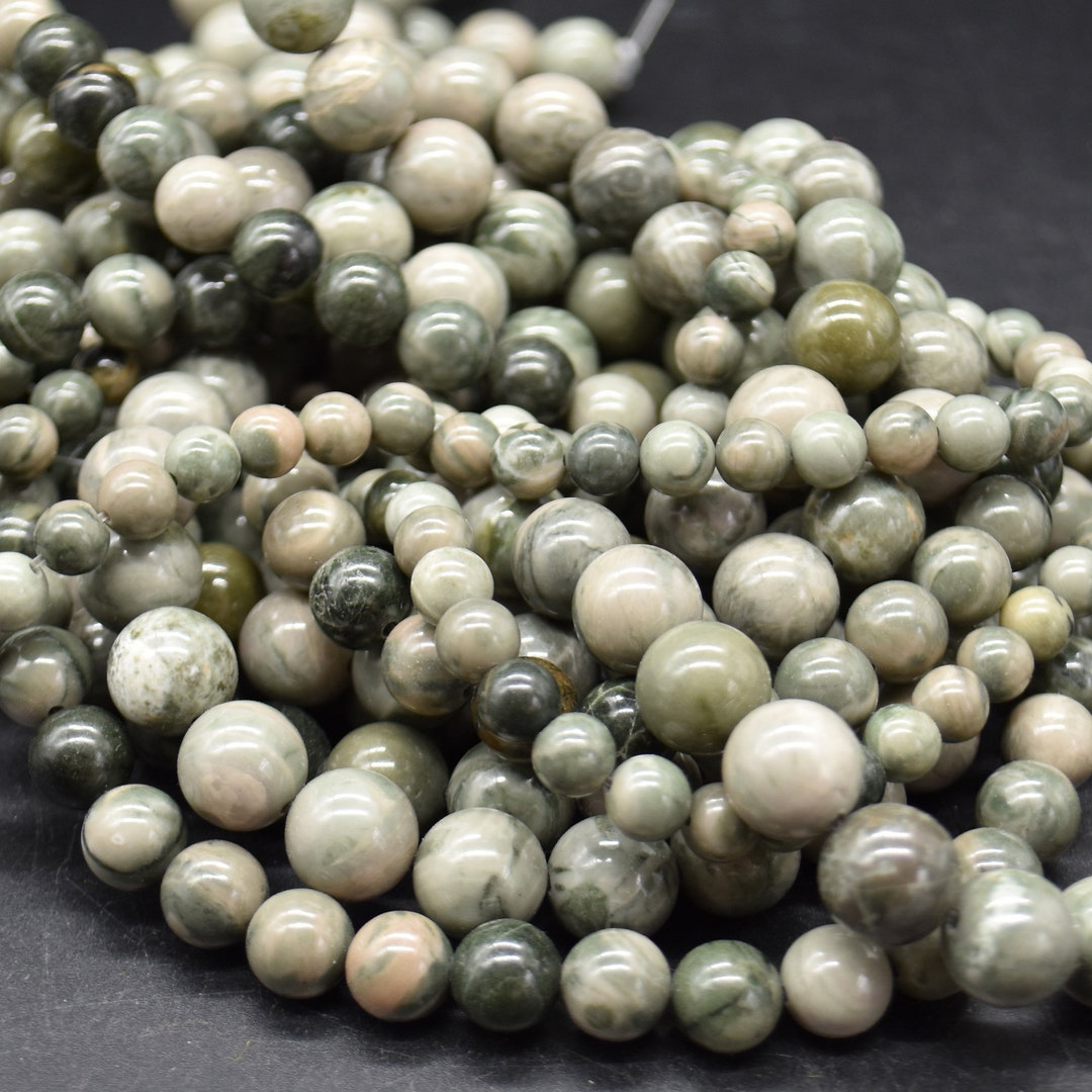 Rainbow Mud Jasper Round Beads - 6mm, 8mm, 10mm Sizes - 14" Strand ...