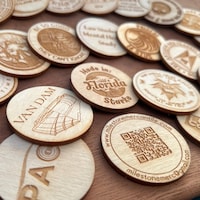 50 Blank Wooden Token Wood Coins Blank Wood Token for Kids Reward Token ...