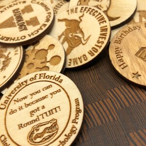 250 Custom 2-sided 1.75" Tokens - Your Logo or Message on Both Sides ...