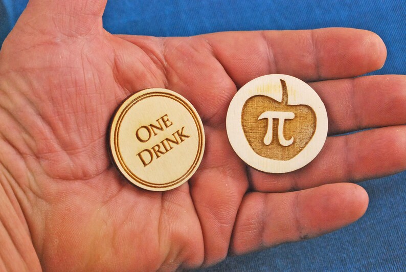 100 Custom Drink Tokens Laser Engraved | Etsy