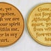 Memorial Tokens Custom Wooden Tokens Become Heirlooms 100 Count, RUSH ...